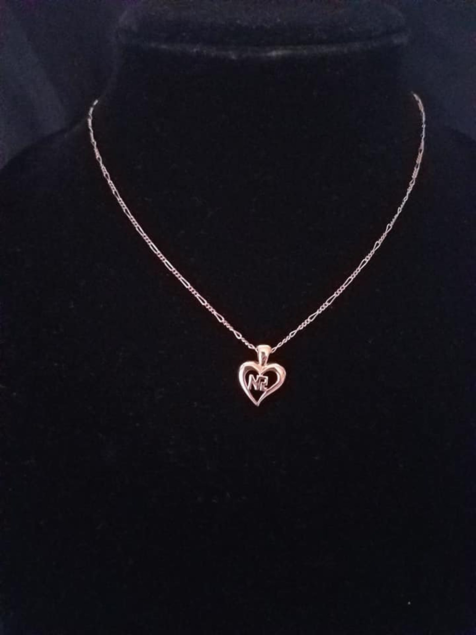 Nina Ricci Gold Tone Open Heart Pendant with Logo NR Necklace, Nina ...