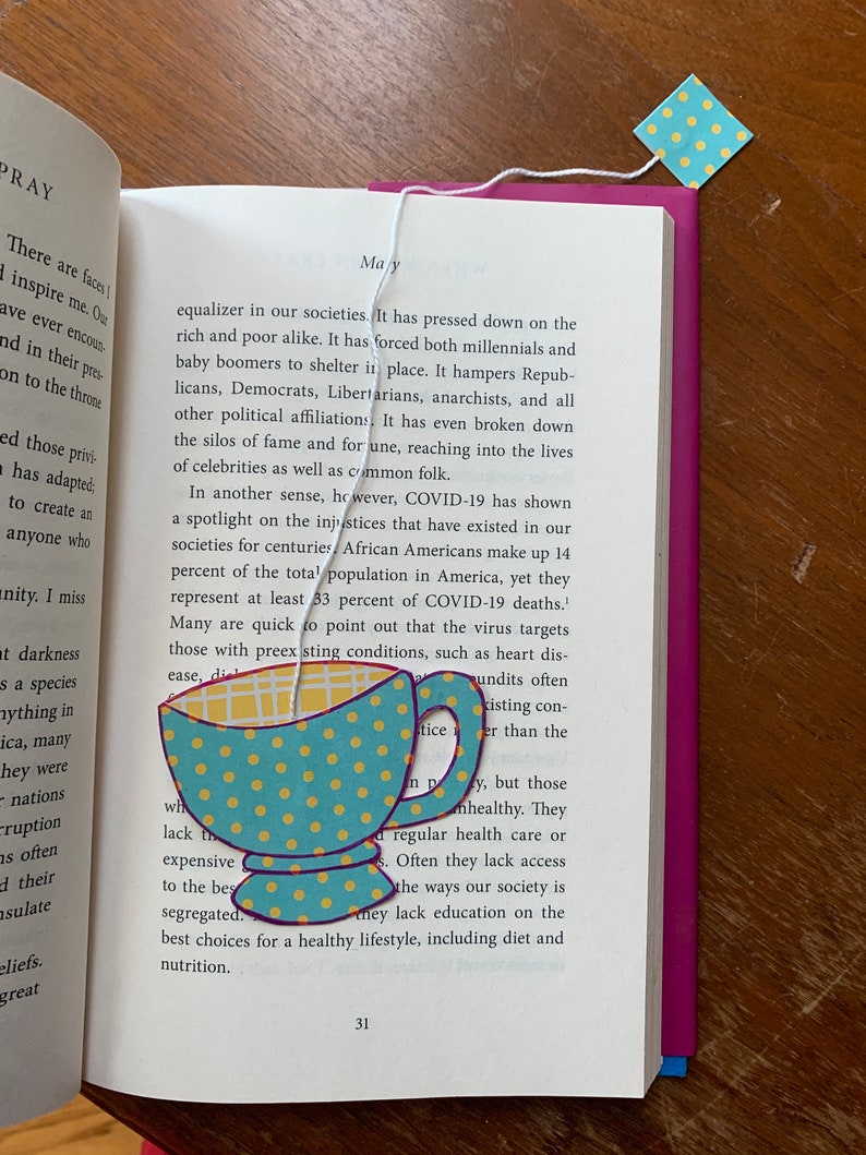 Paper Teacup Bookmarks - Etsy