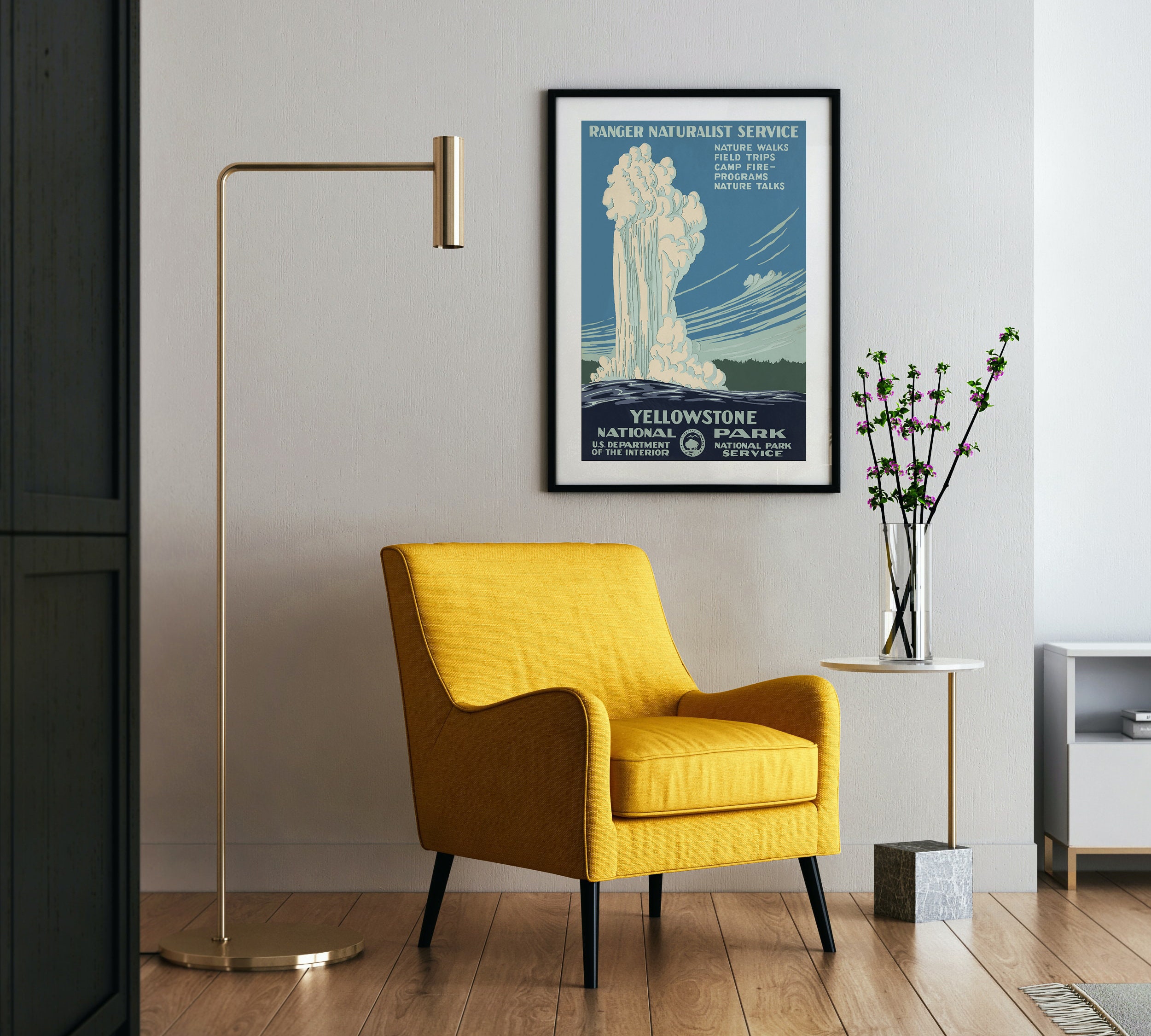 Yellowstone National Park Poster Vintage Nature Posters - Etsy