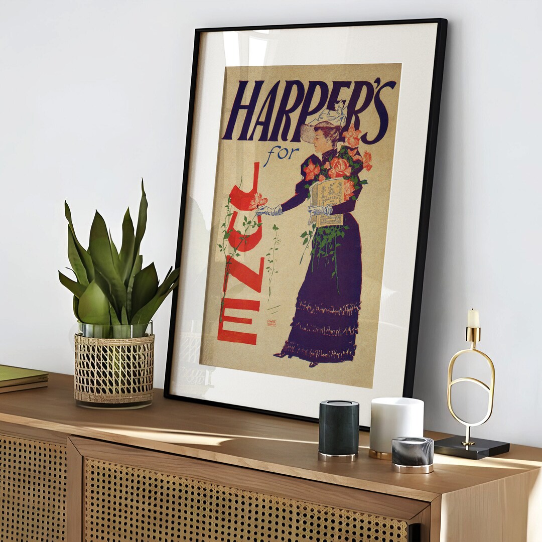 Harper's Magazine Cover Posters Vintage Magazine Poster - Etsy
