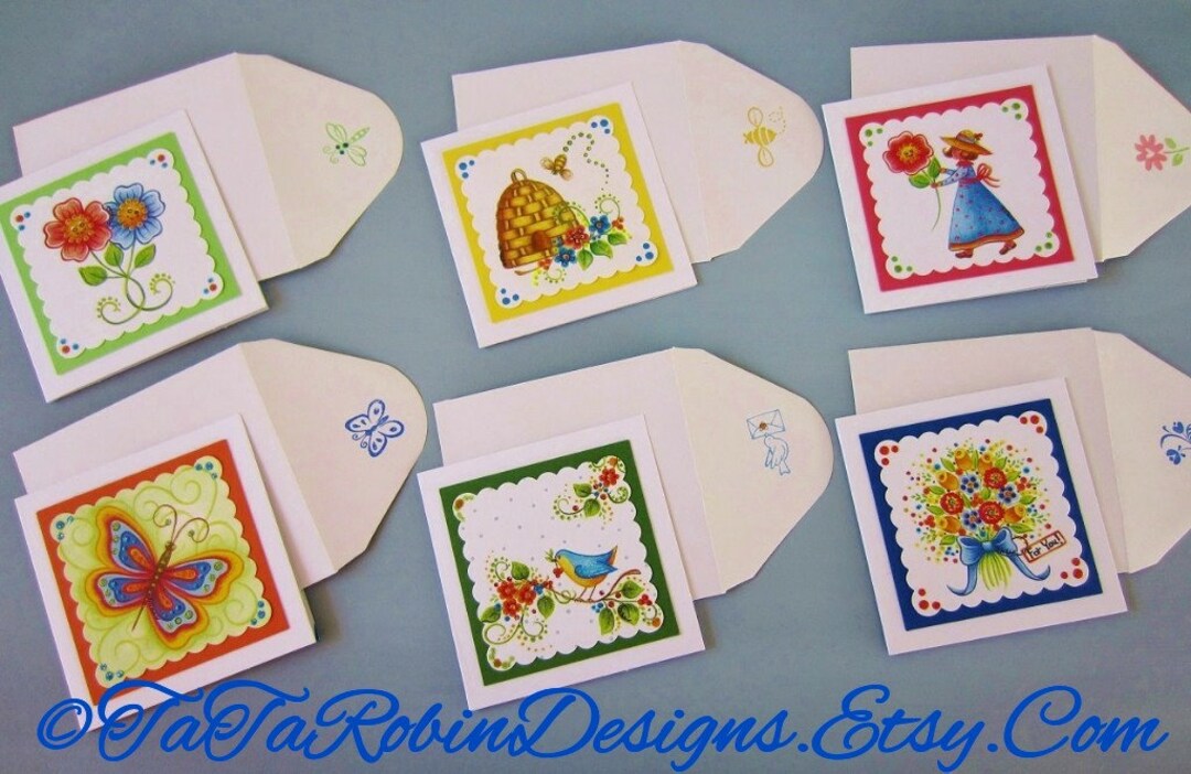 Cards-handmade Note Cards-tata's Gift Pack/note Cards-originial Prints ...