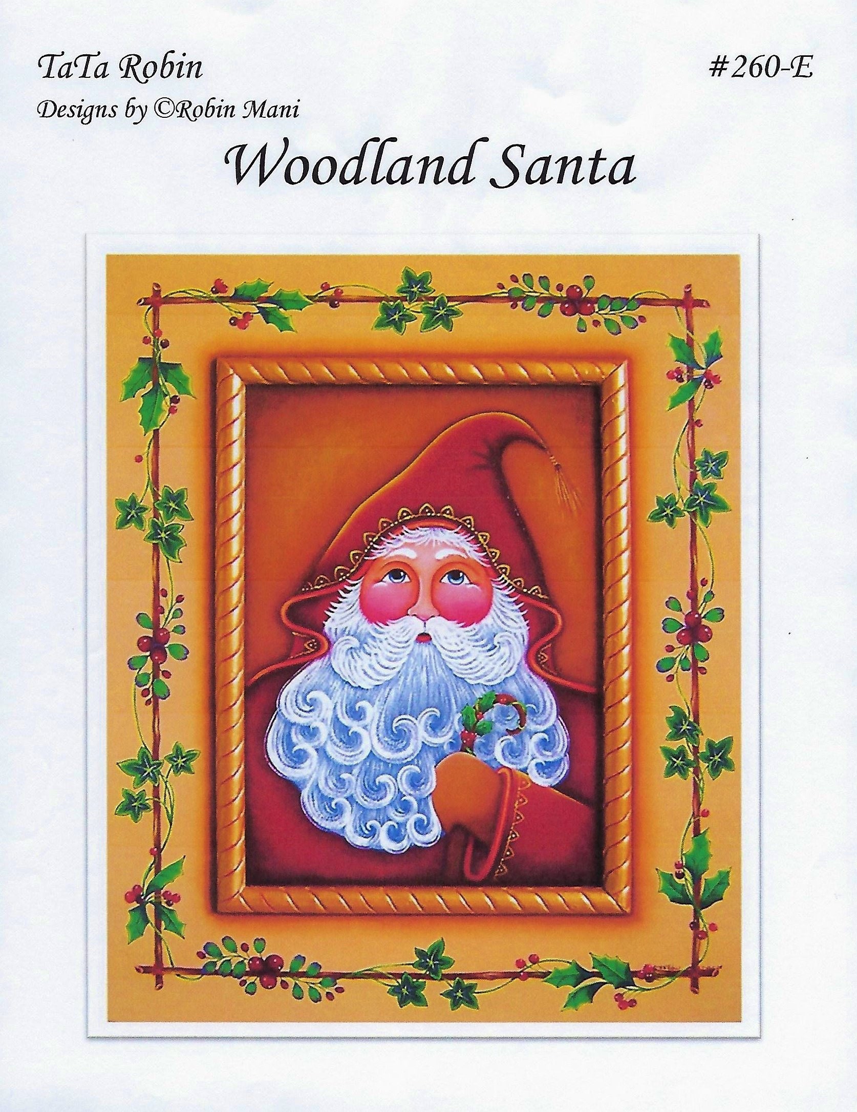 E-packet-woodland Santa-wooden Plaque-pdf Instant Download-digital ...