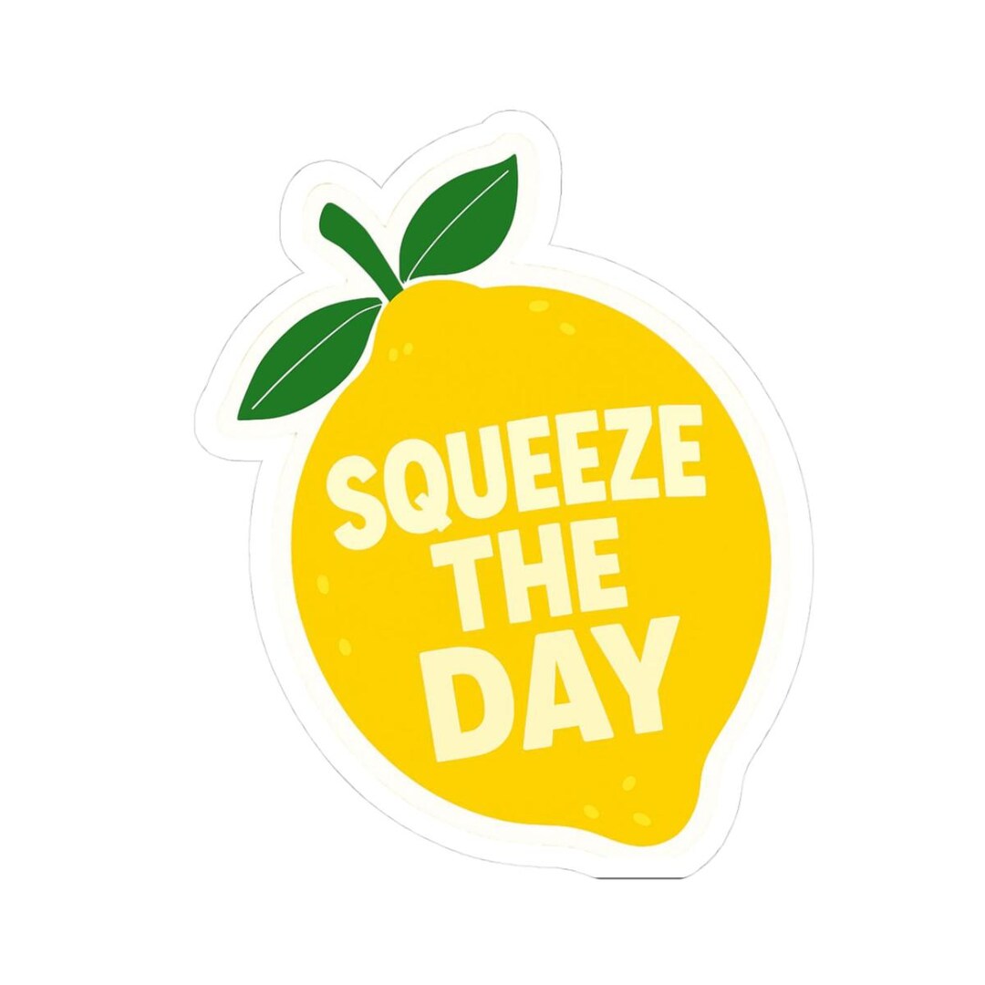 Funny Lemon Sticker, Squeeze the Day, Laptop Decal - Etsy