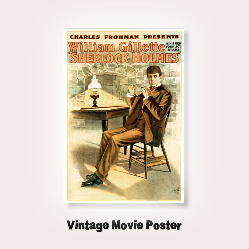 Sherlock Holmes Vintage Movie Poster Print, Wall Decor Printings ...