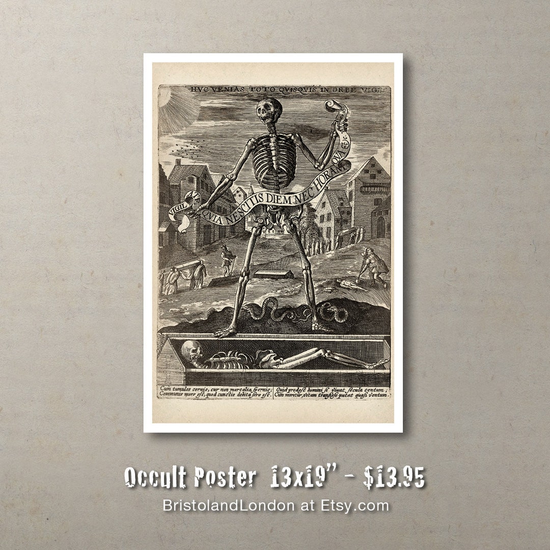 Witch's Sabbath Occult Poster: Allegory of Death Occult Poster, Wall ...