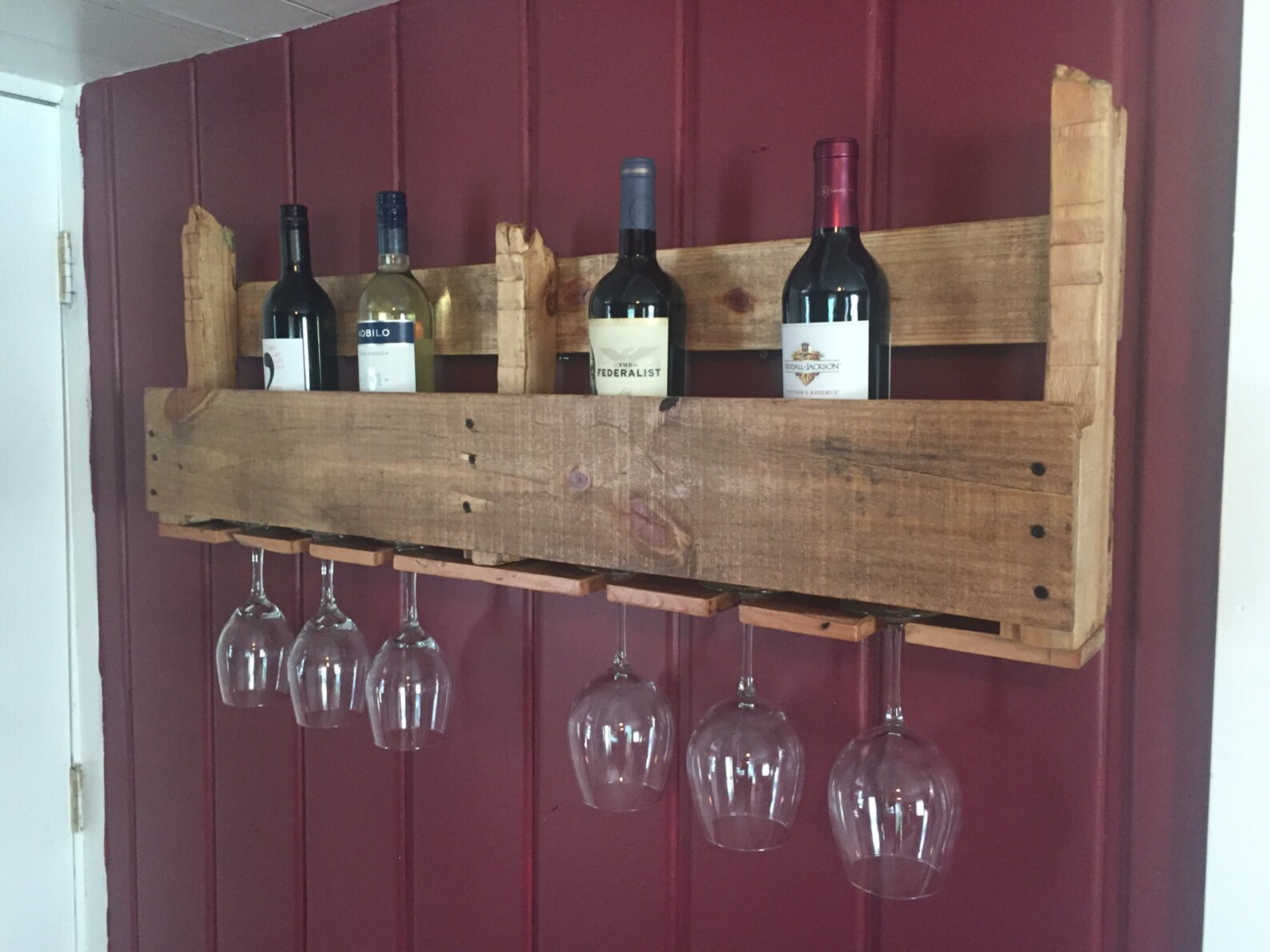 Handmade Pallet Wine Rack - Etsy