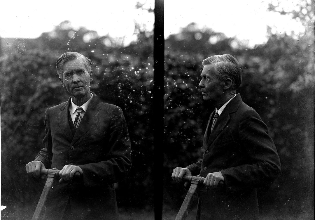 Antique Photos, Five 5x7 B&W Glass Photo Negatives of People, Likely in ...