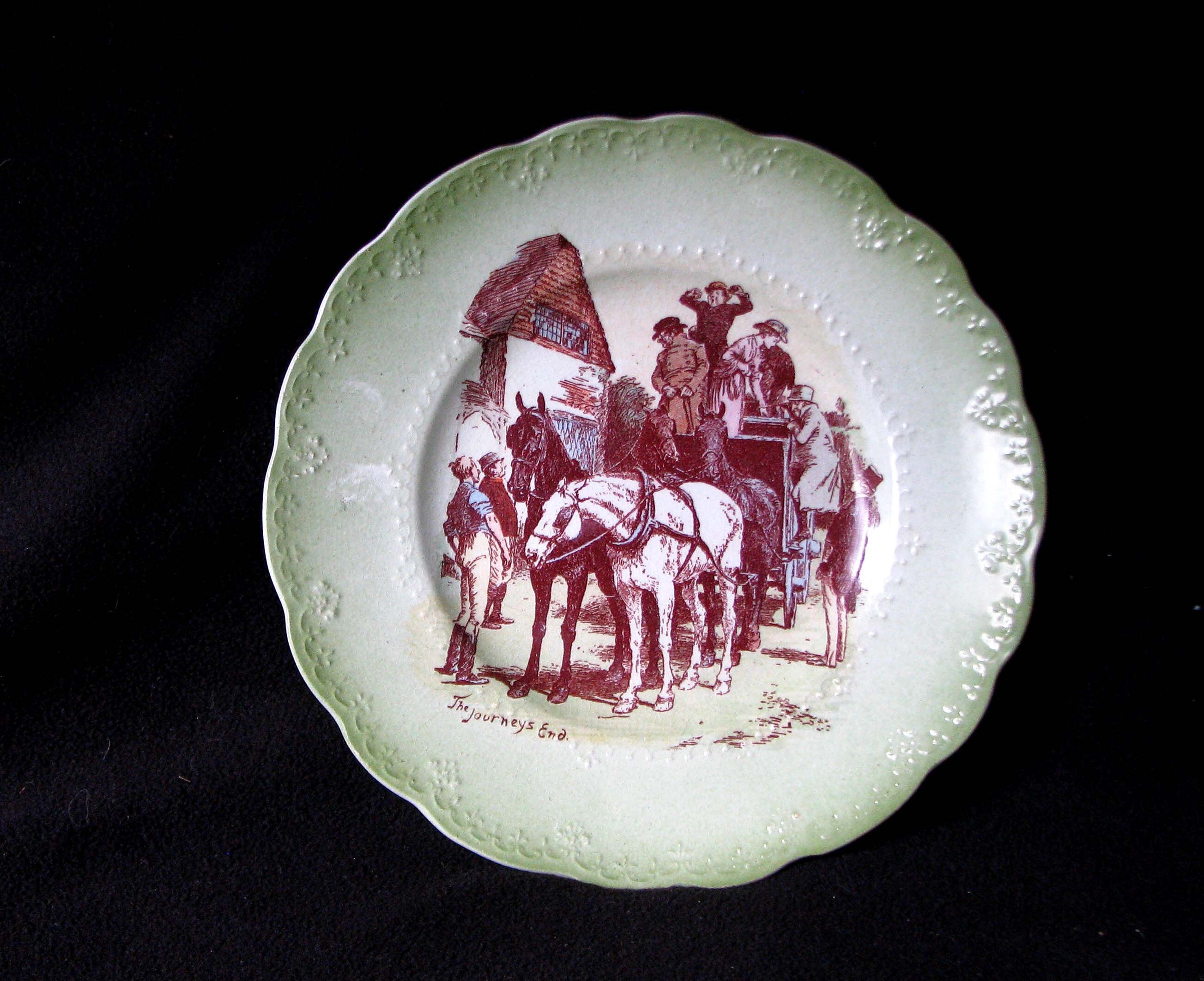 Antique Ridgeway China Six Coaching Day Series Plates | Etsy