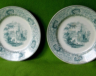 Green Transfer Ware - Etsy