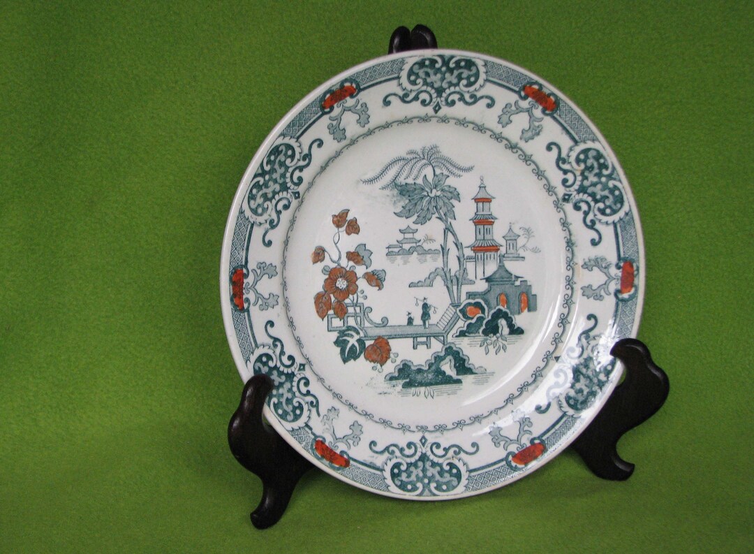 Antique Petrus Regout & Co. Dinner Plate, Pekin Pattern of 1880 ...