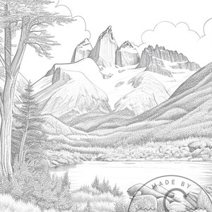 Printable Coloring Pages - Travel Landmarks - Instant Download - 5 Park ...