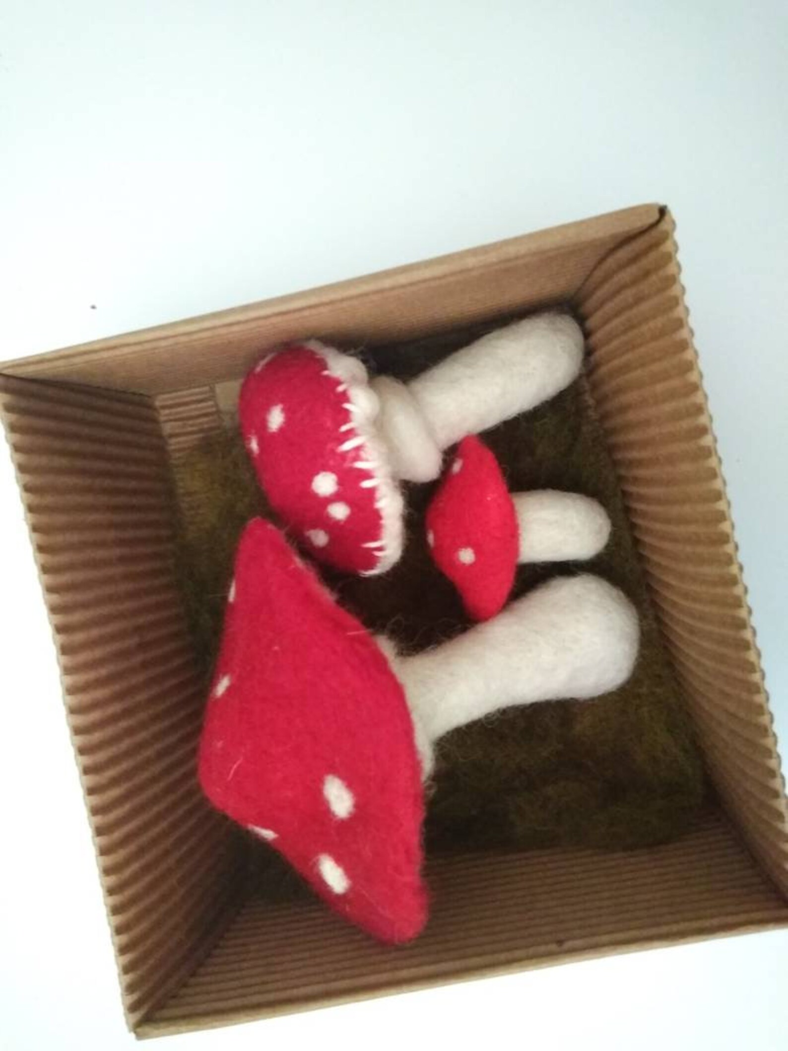 Needle Felted Toadstools Wool Mushrooms Ornament - Etsy