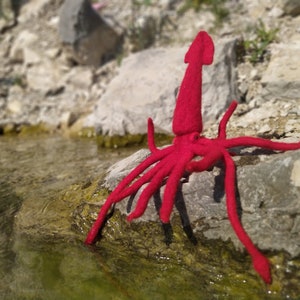 Squid Sculpture, Needle Felted Squid, Wool Ocean Animal - Etsy