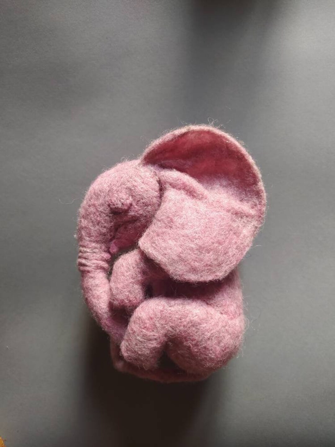 Pink Elephant Sleeping, Needle Felted Elephant - Etsy