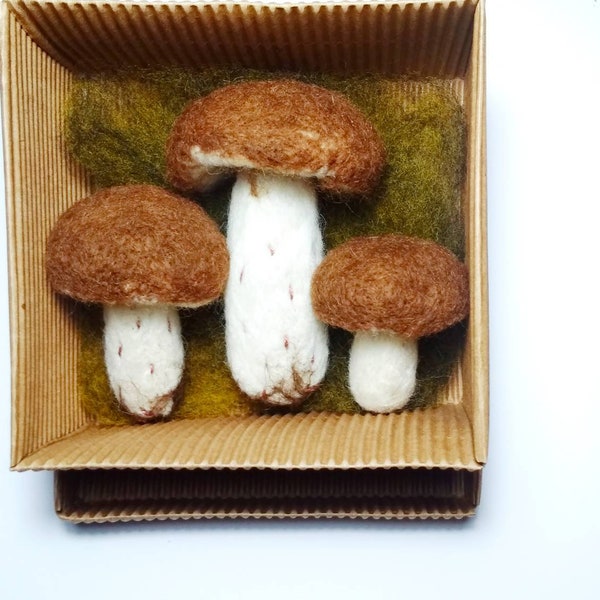 Needle Felted Mushroom - Etsy