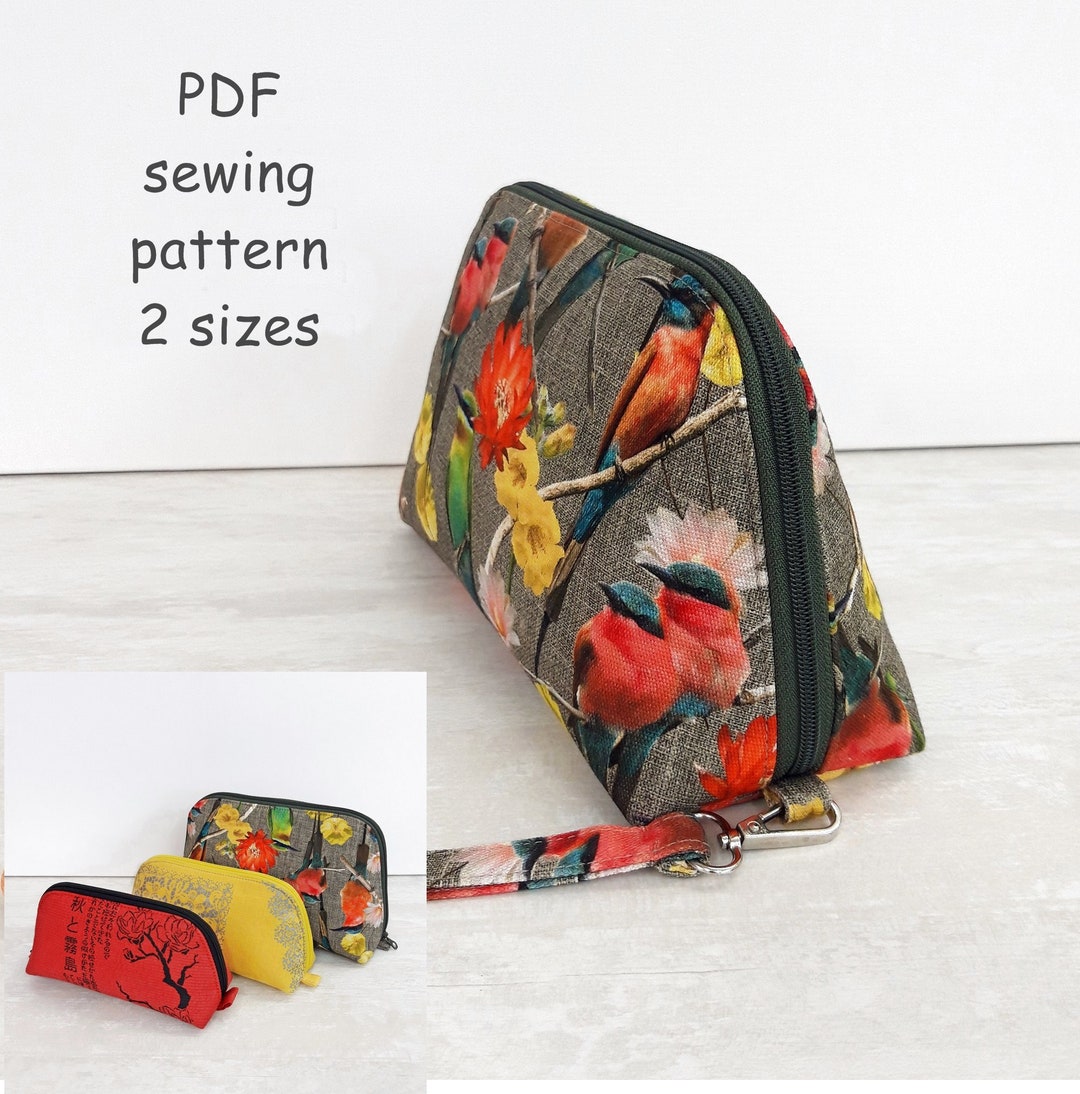 Main Pouch, PDF Sewing Pattern, Diy, Zipper Pouch Toiletry, Glasses ...