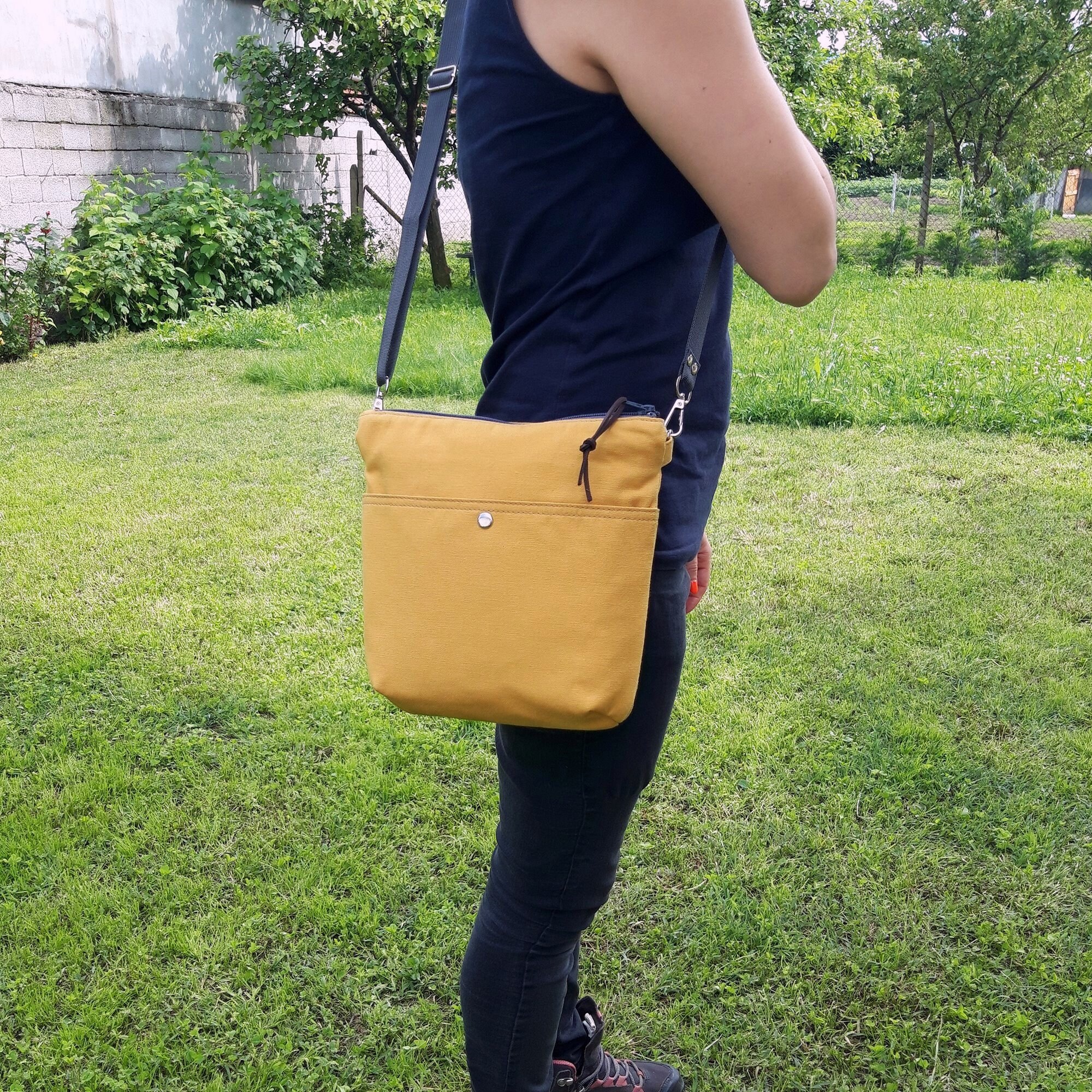 Crossbody Bag With Pockets PDF Sewing Pattern, Easy Shoulder Purse Video Tutorial, Small&medium ...