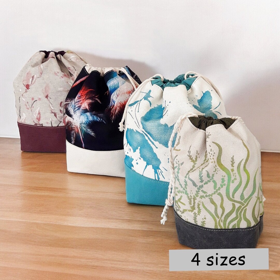 Drawstring Pouch Pattern, PDF Sewing, Easy Project Bag, Auto Download ...