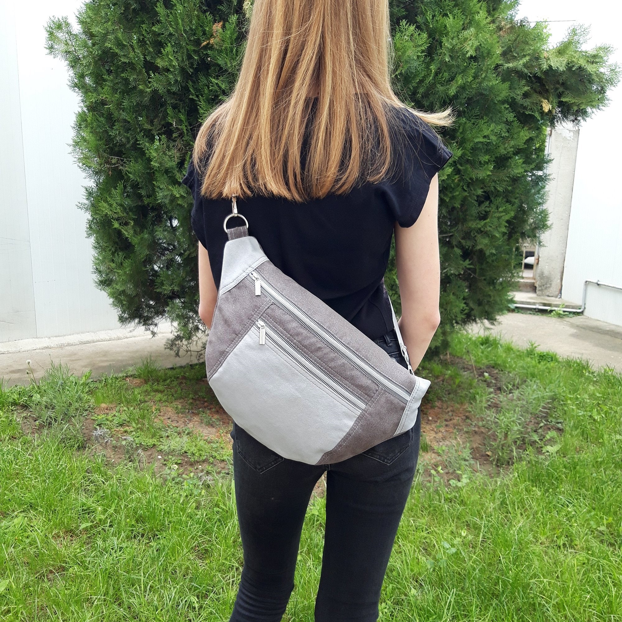 Bum Bag Sewing Pattern PDF, Travel Moon Crossbody Bag, DIY Large ...