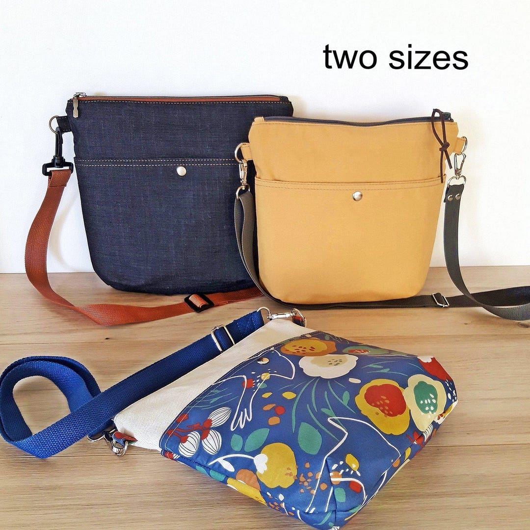 Crossbody Bag With Pockets PDF Sewing Pattern, Easy Shoulder Purse Video Tutorial, Small&medium ...