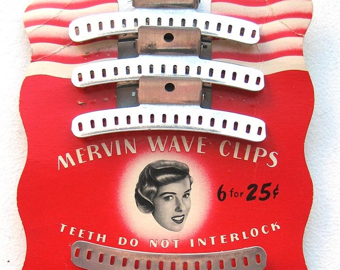 50's Mervin 3" Wave Clips. Set of 6 - Etsy