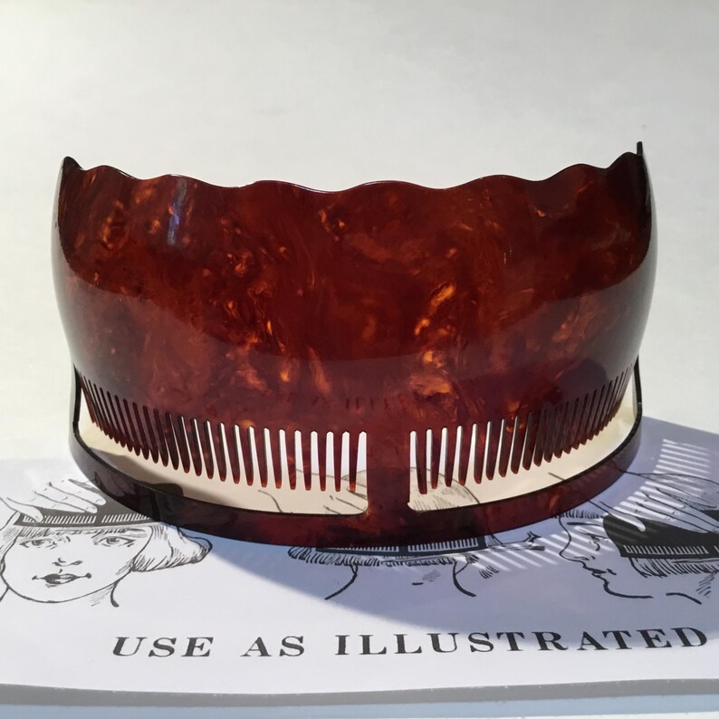 Antique Faux Tortoise Bobbed Haircut Guide Comb. Flapper Hairstyle. - Etsy