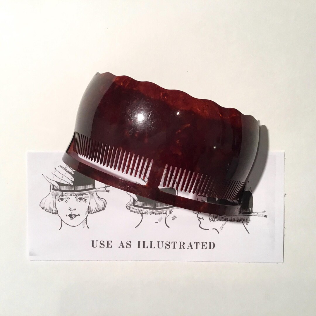 Antique Faux Tortoise Bobbed Haircut Guide Comb. Flapper Hairstyle. - Etsy