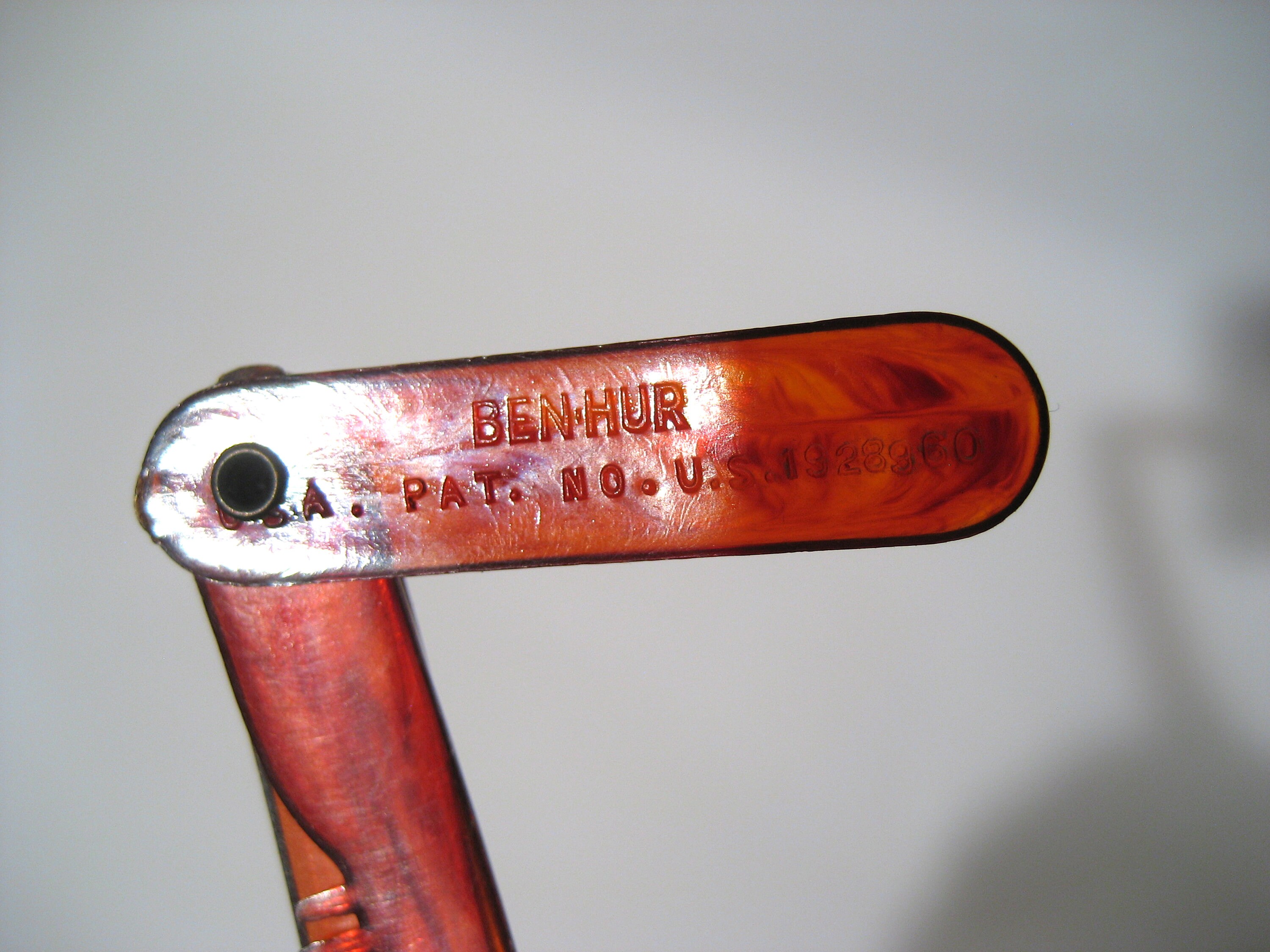 Vintage Antique 30's Ben-hur Plastic or Celluloid Hair Roller. Flapper ...