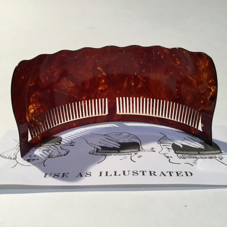 Antique Faux Tortoise Bobbed Haircut Guide Comb. Flapper Hairstyle. - Etsy