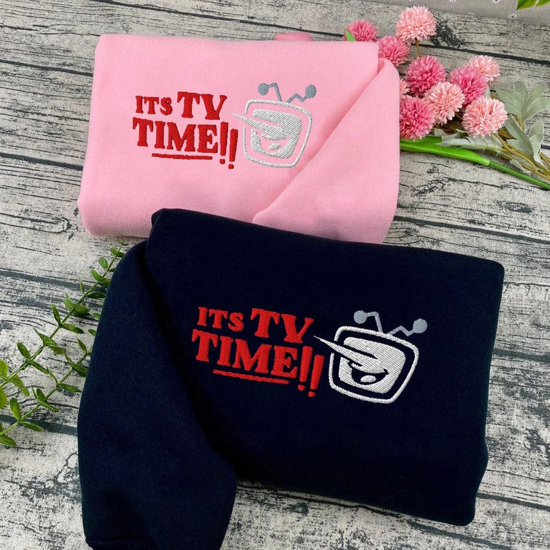 Tenna Deltarune Chapter3 'ITS TV TIME!' Embroidered Sweatshirt - Etsy
