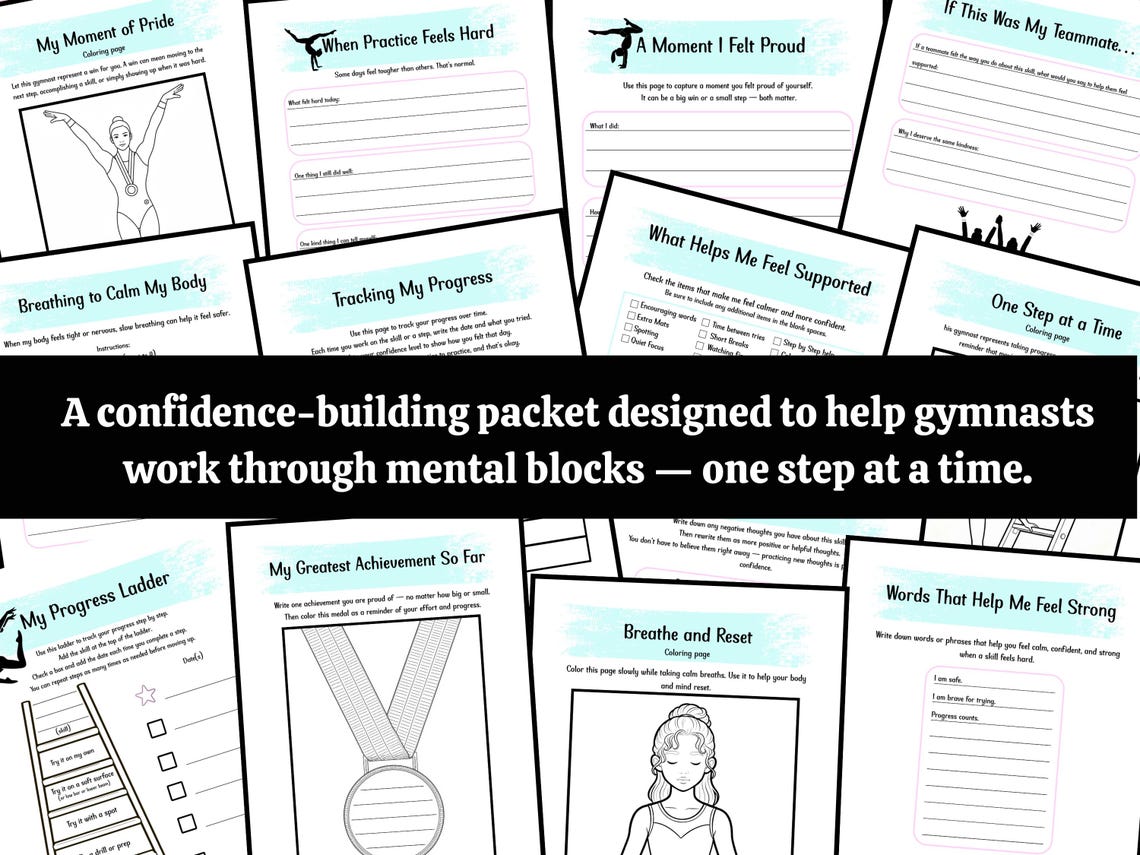 Breaking the Block | Gymnast Mental Block Workbook | Confidence ...