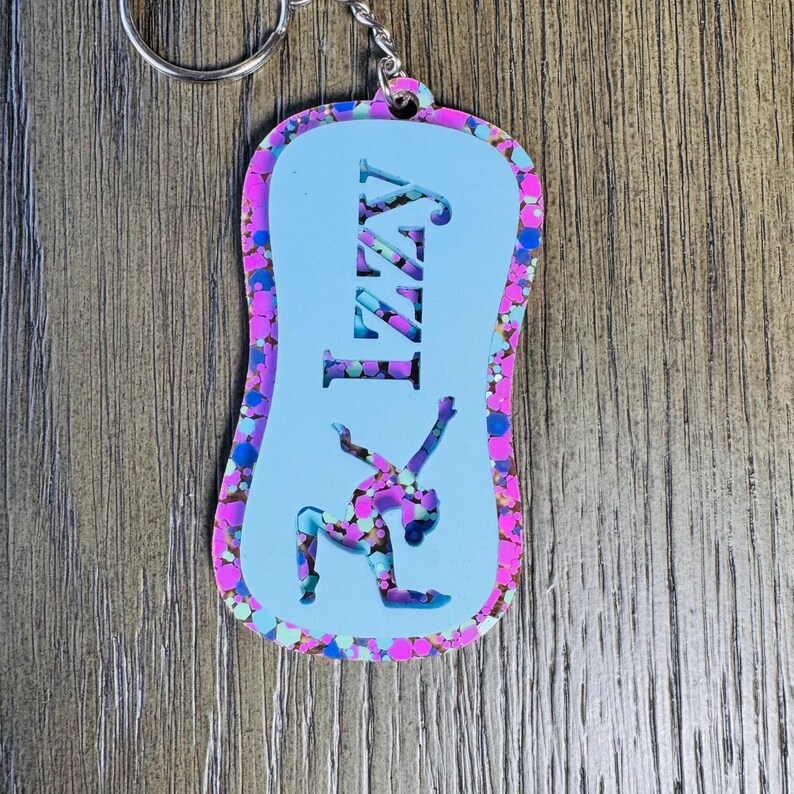 Personalized Gymnast Letter Keychain, Bag Tags - Etsy