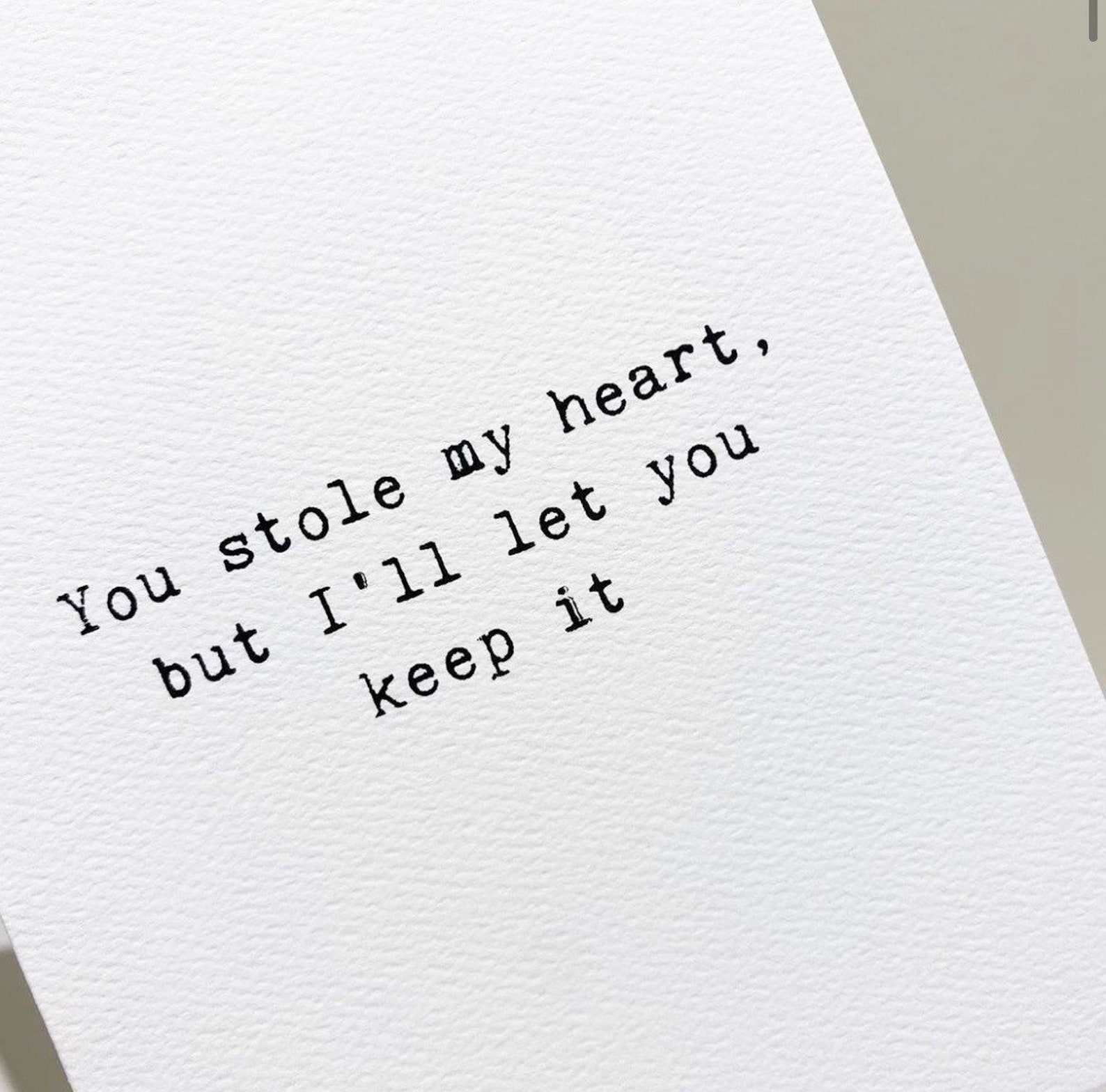 I Love You Card/quirky Love Card/romantic Card/sweet Card/card for ...