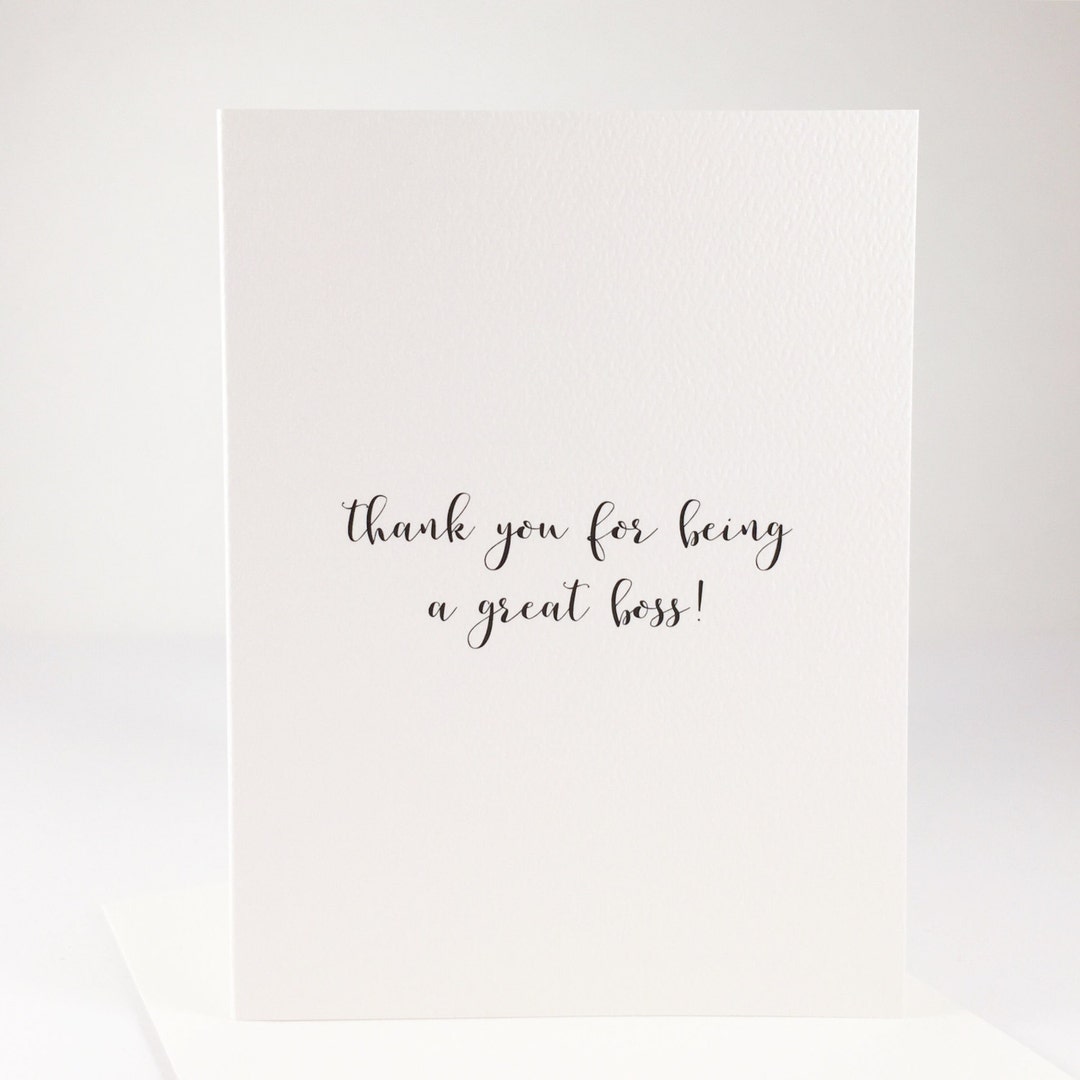Thank You Boss Card/farewell Card/mentor Card /appreciation Boss Card ...