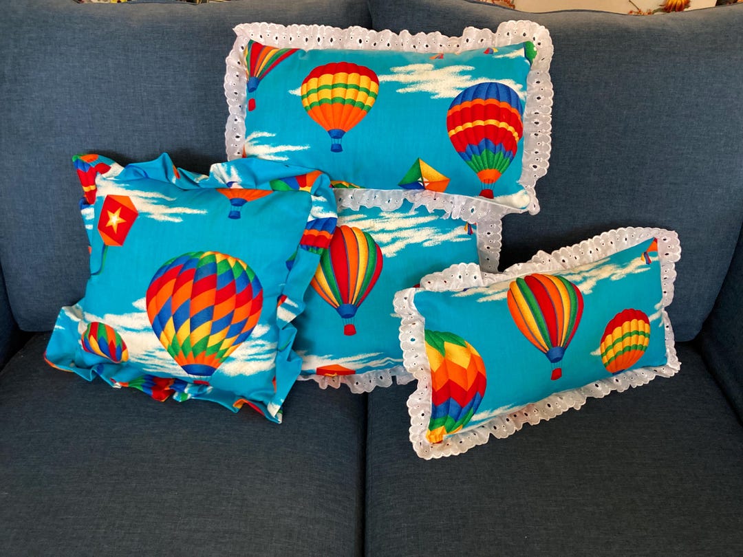 Hot Air Balloons and Kites Pillows - Etsy