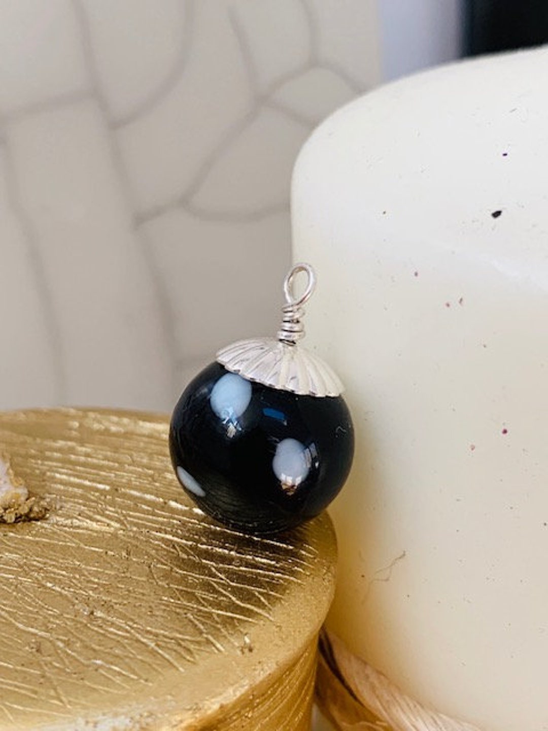 Sterling Silver Conta Di Ojo Pendant - Etsy