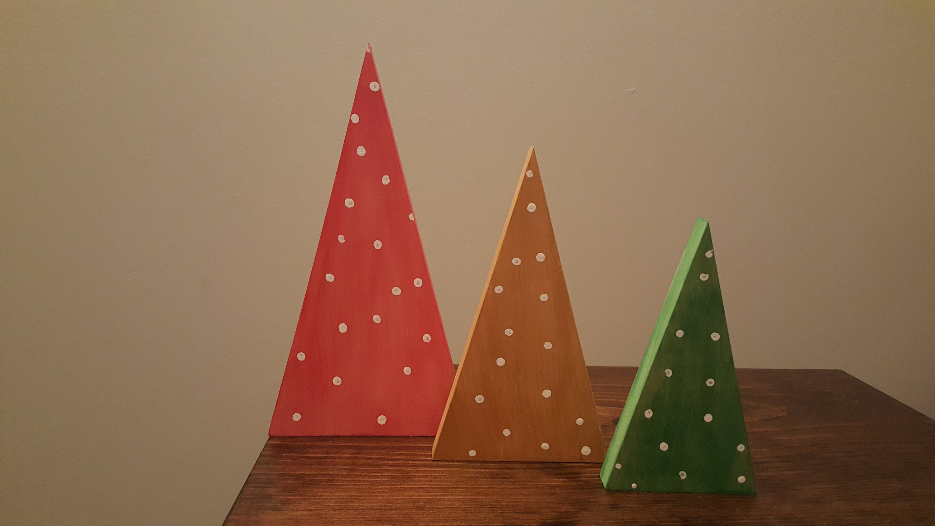 Wooden Christmas Tree Set - Etsy