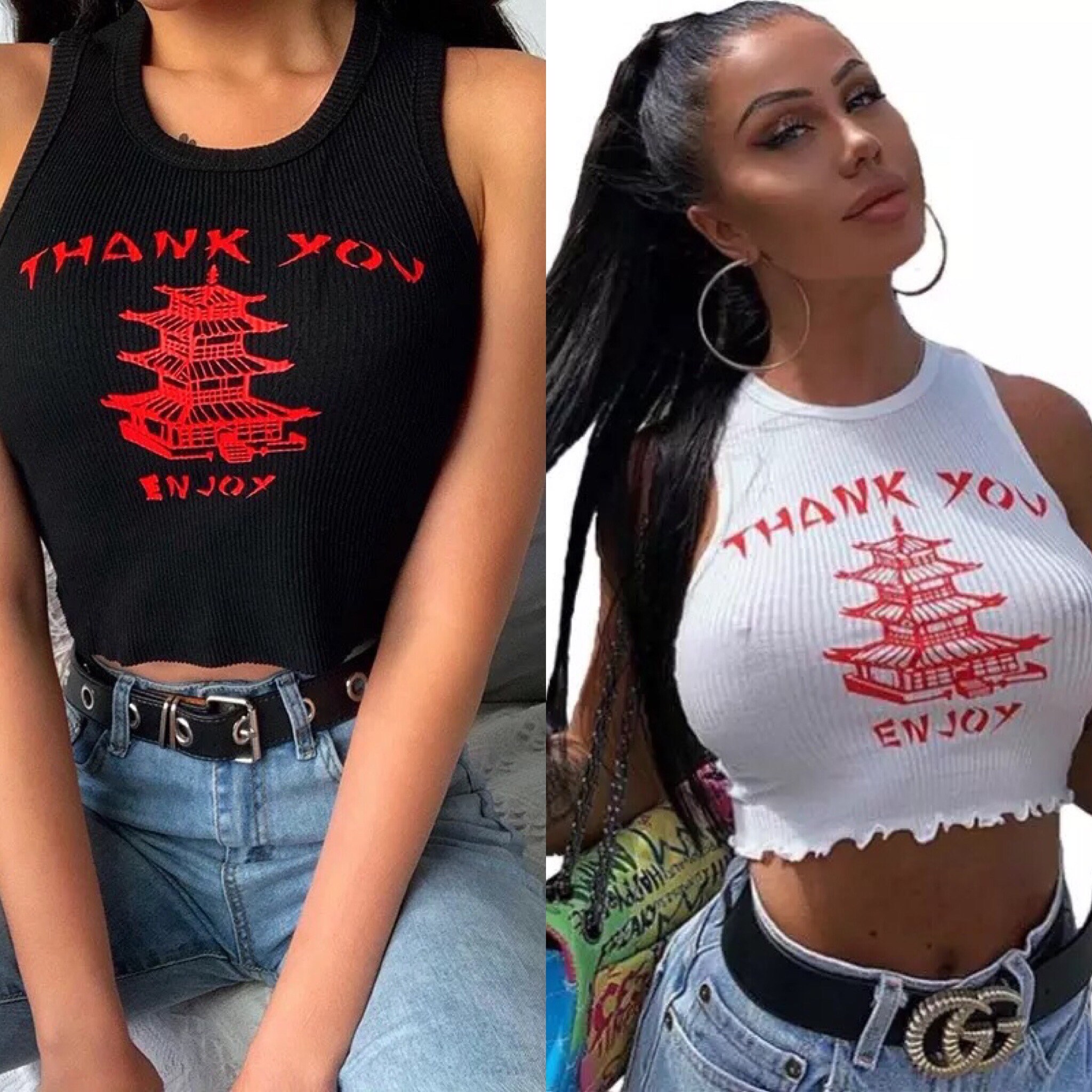 Wholesale Thank You Enjoy Crop Top | Etsy