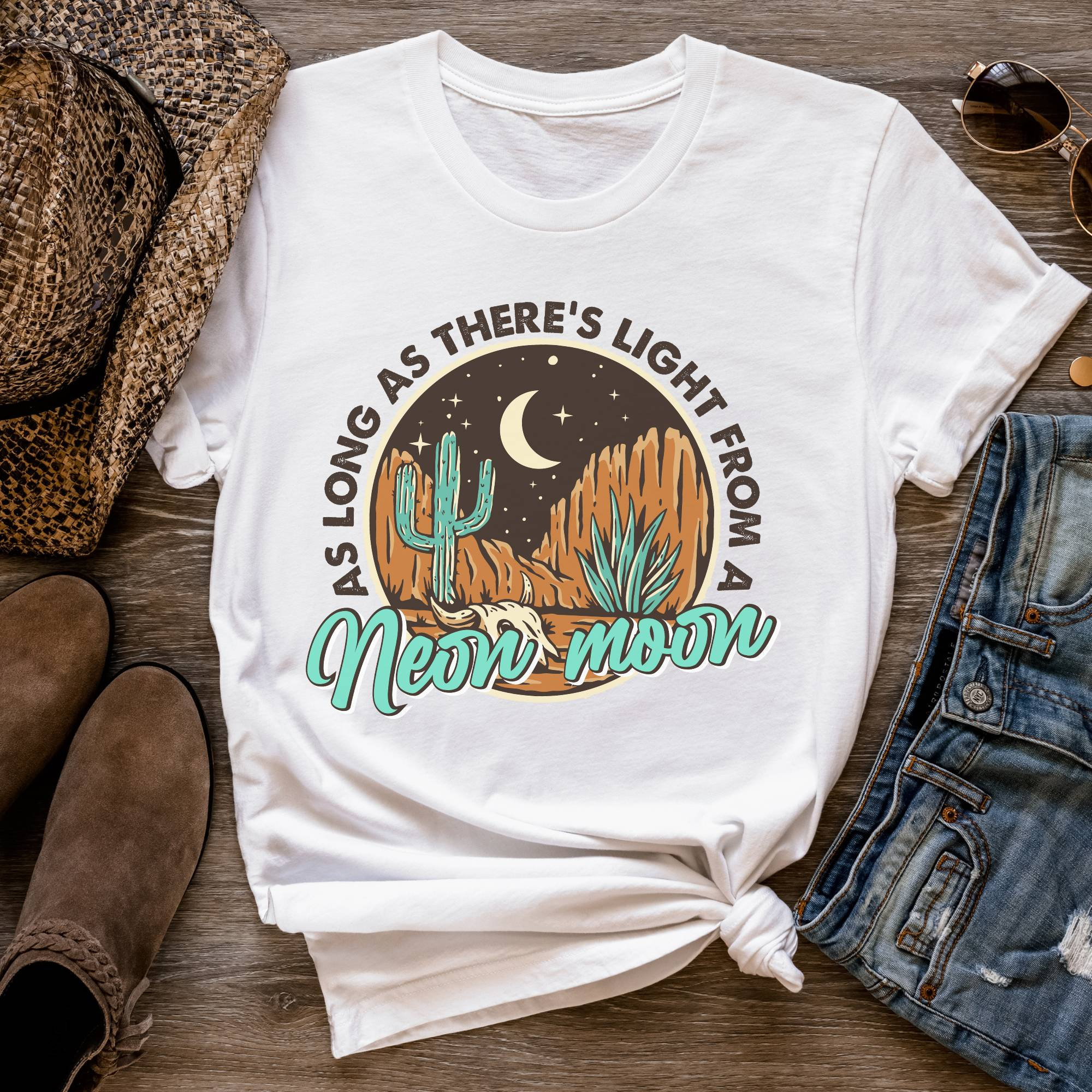 Neon Moon Desert Tee,neon Moon Shirt, Country Music Tee, 90's Country ...