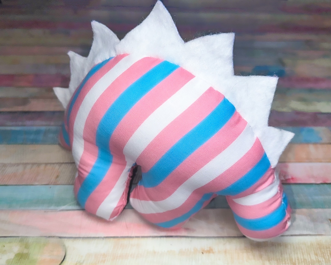 Nerdisaurus Handmade Trans Pride Flag Stegosaurus Dinosaur - Etsy
