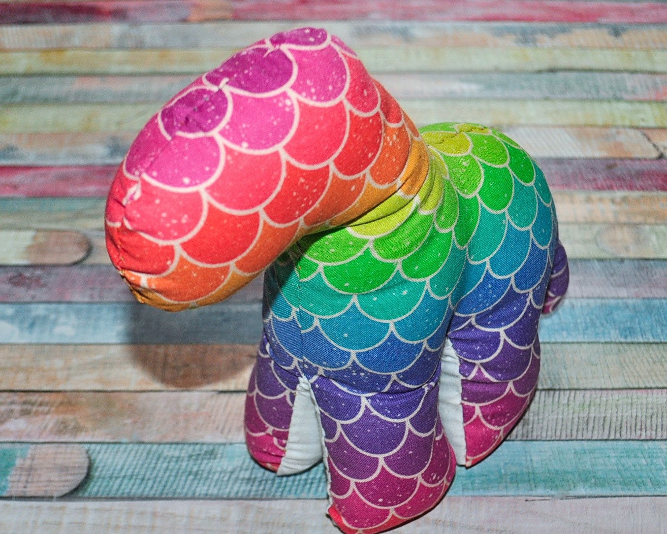 Nerdisaurus Rainbow Brontosaurus Dinosaur | Etsy