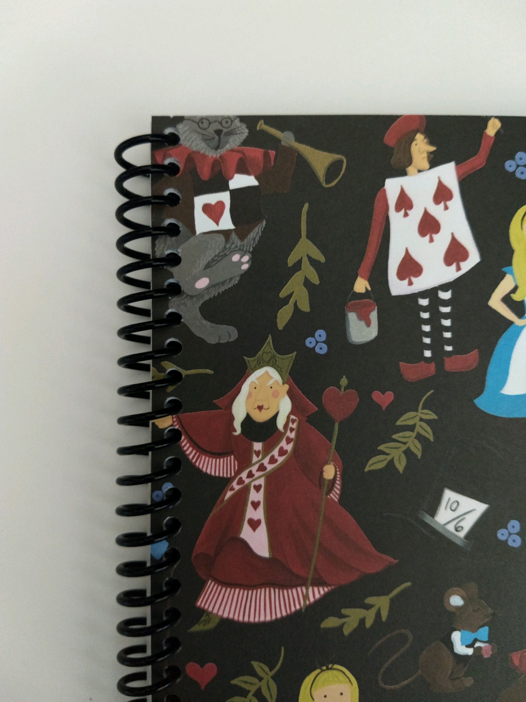 Alice in Wonderland Spiral Notebook Hand Made From Specialty - Etsy