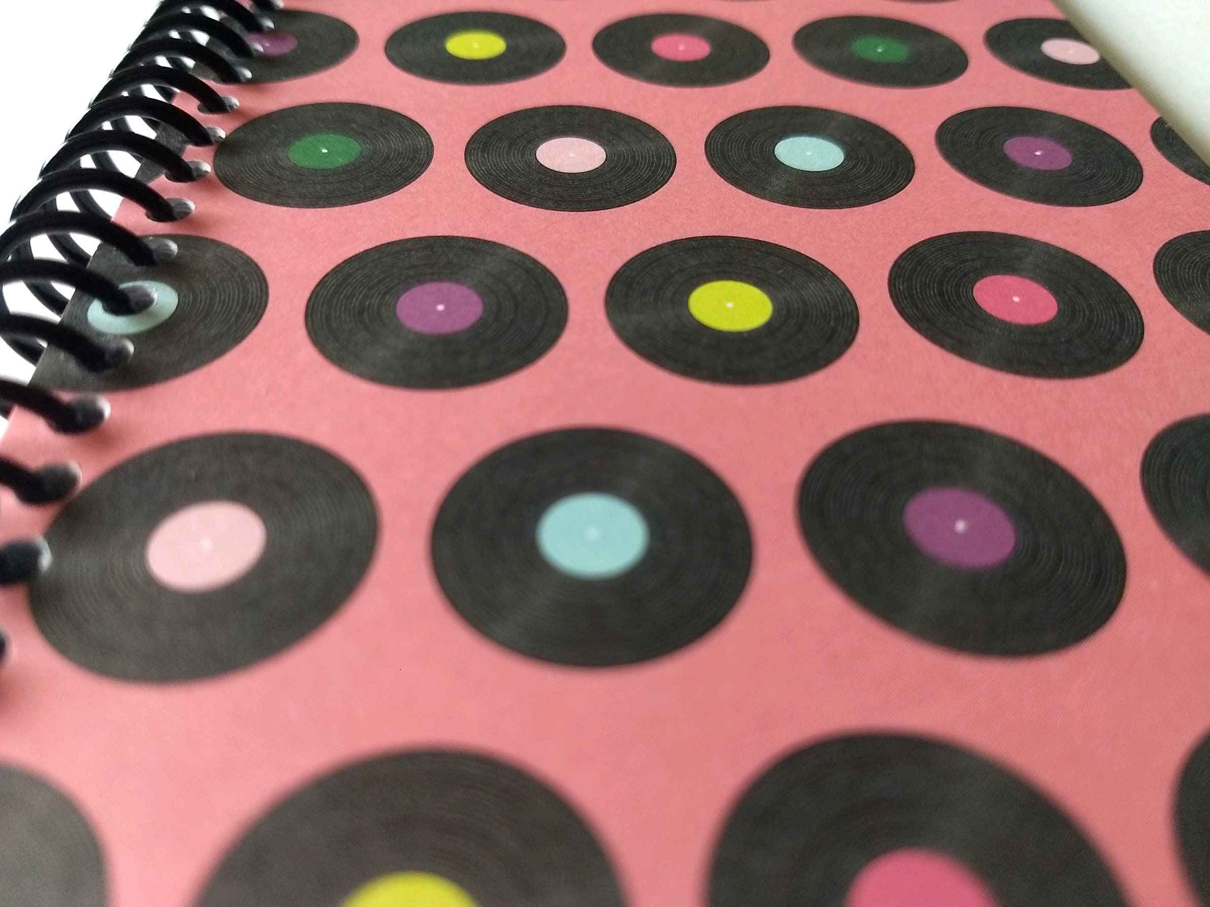 Music Vinyl Records Spiral Notebook Hand Made From Specialty - Etsy