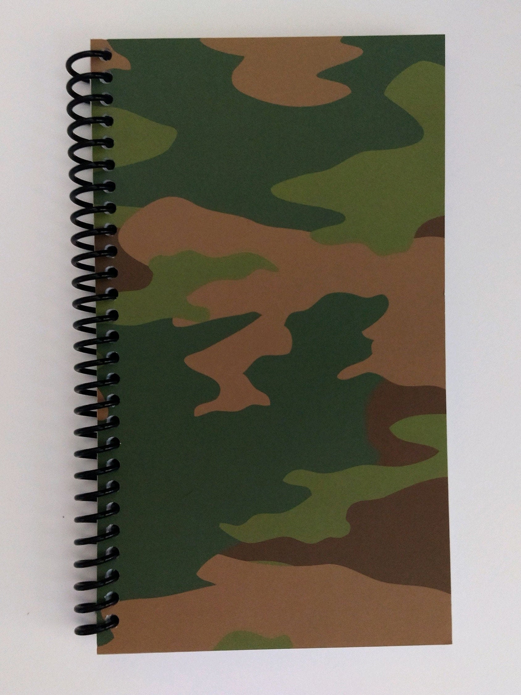 Camo Spiral Notebook Hand Made From Specialty Paper - Etsy