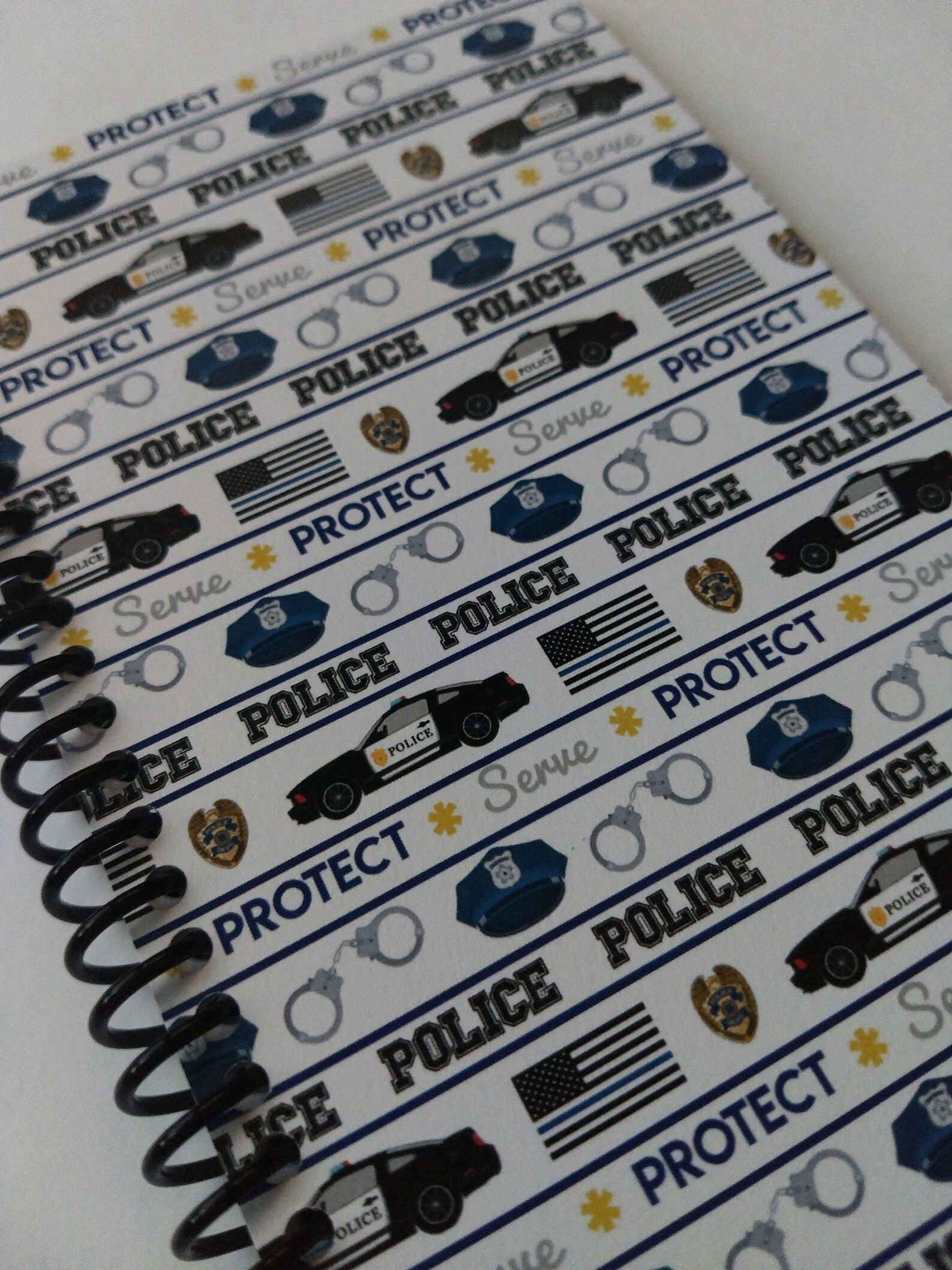Police Spiral Notebook Hand Made From Specialty Paper - Etsy