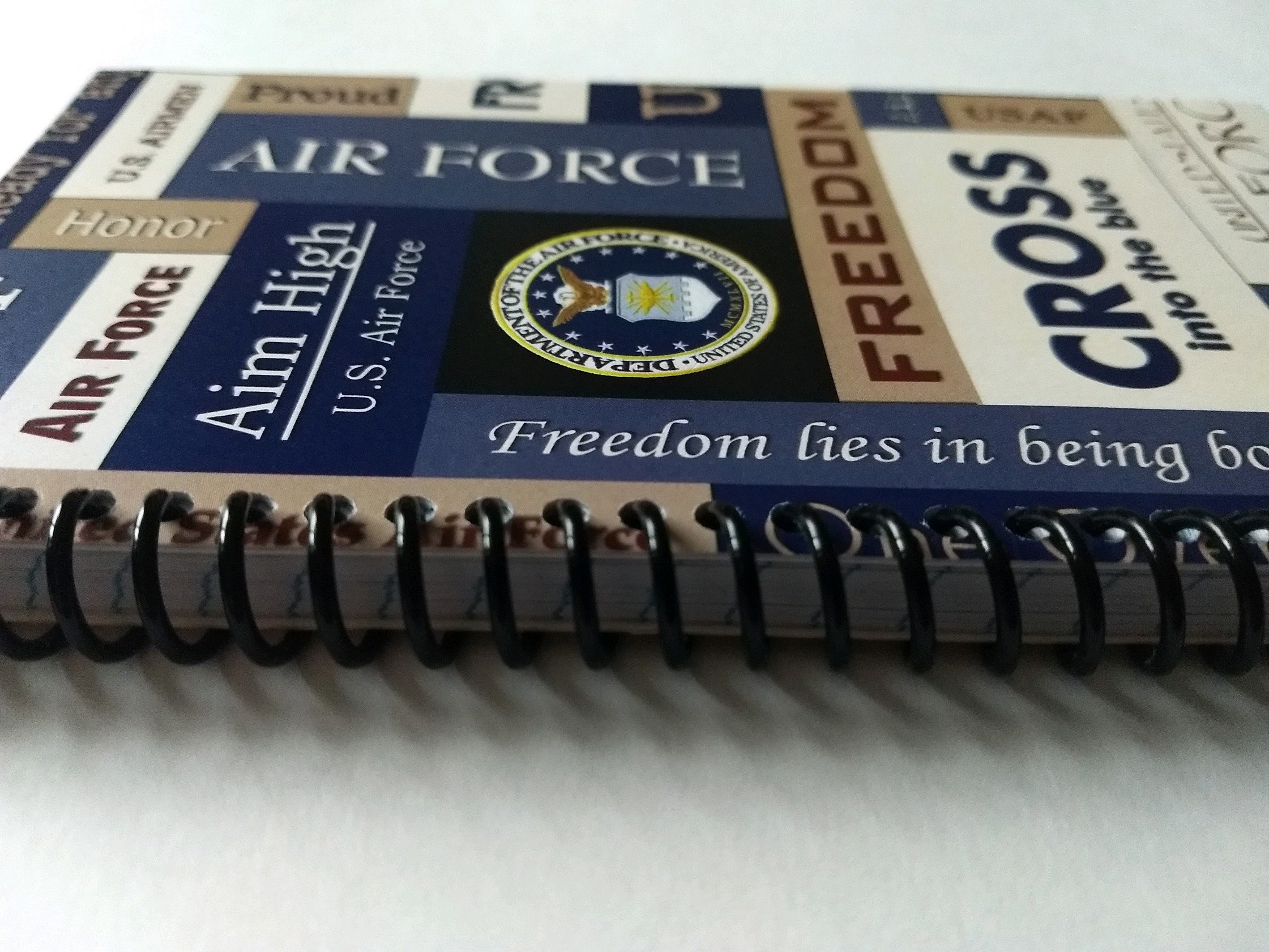 Air Force Spiral Notebook Hand Made From Specialty Paper - Etsy