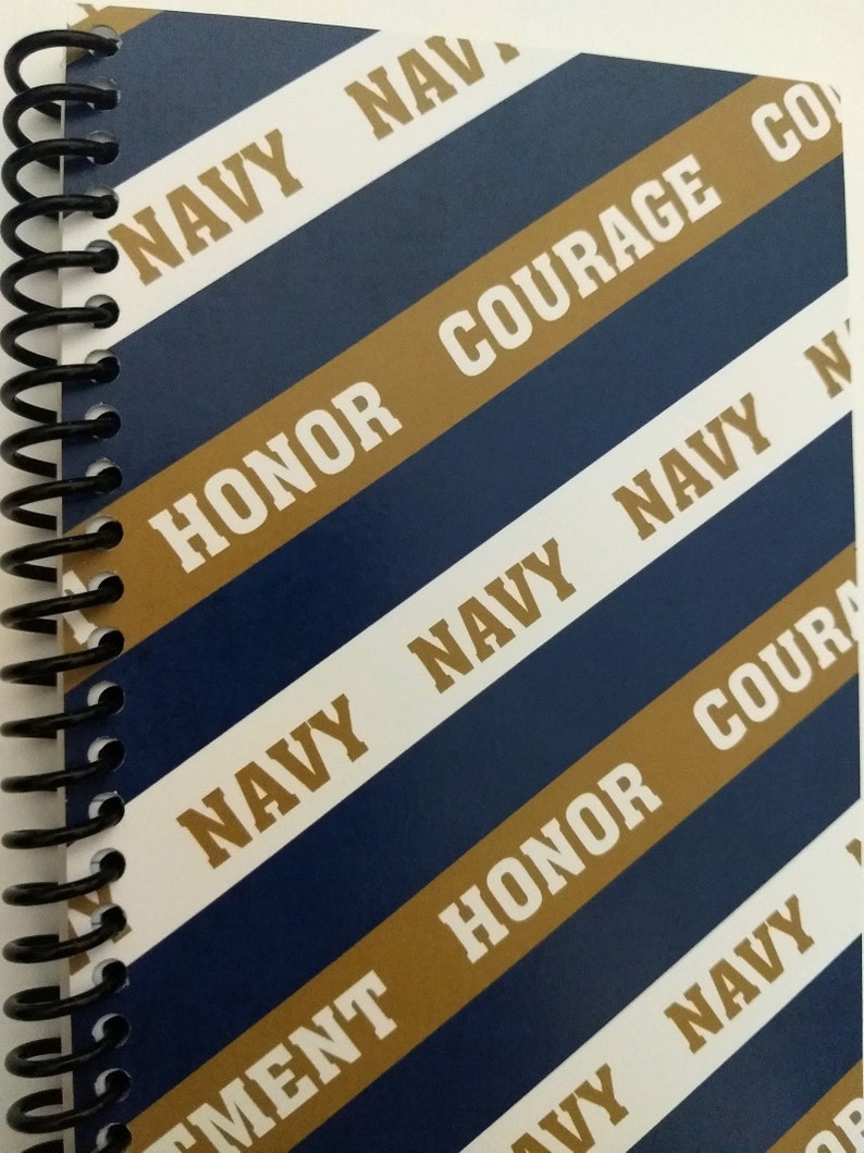 Navy Spiral Notebook Hand Made From Specialty Paper | Etsy