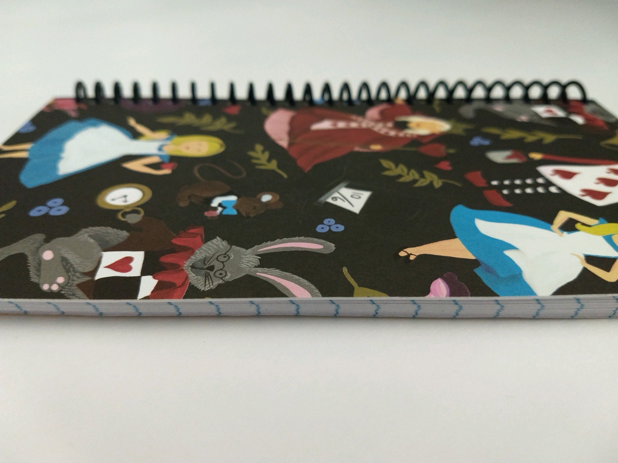 Alice in Wonderland Spiral Notebook Hand Made From Specialty - Etsy