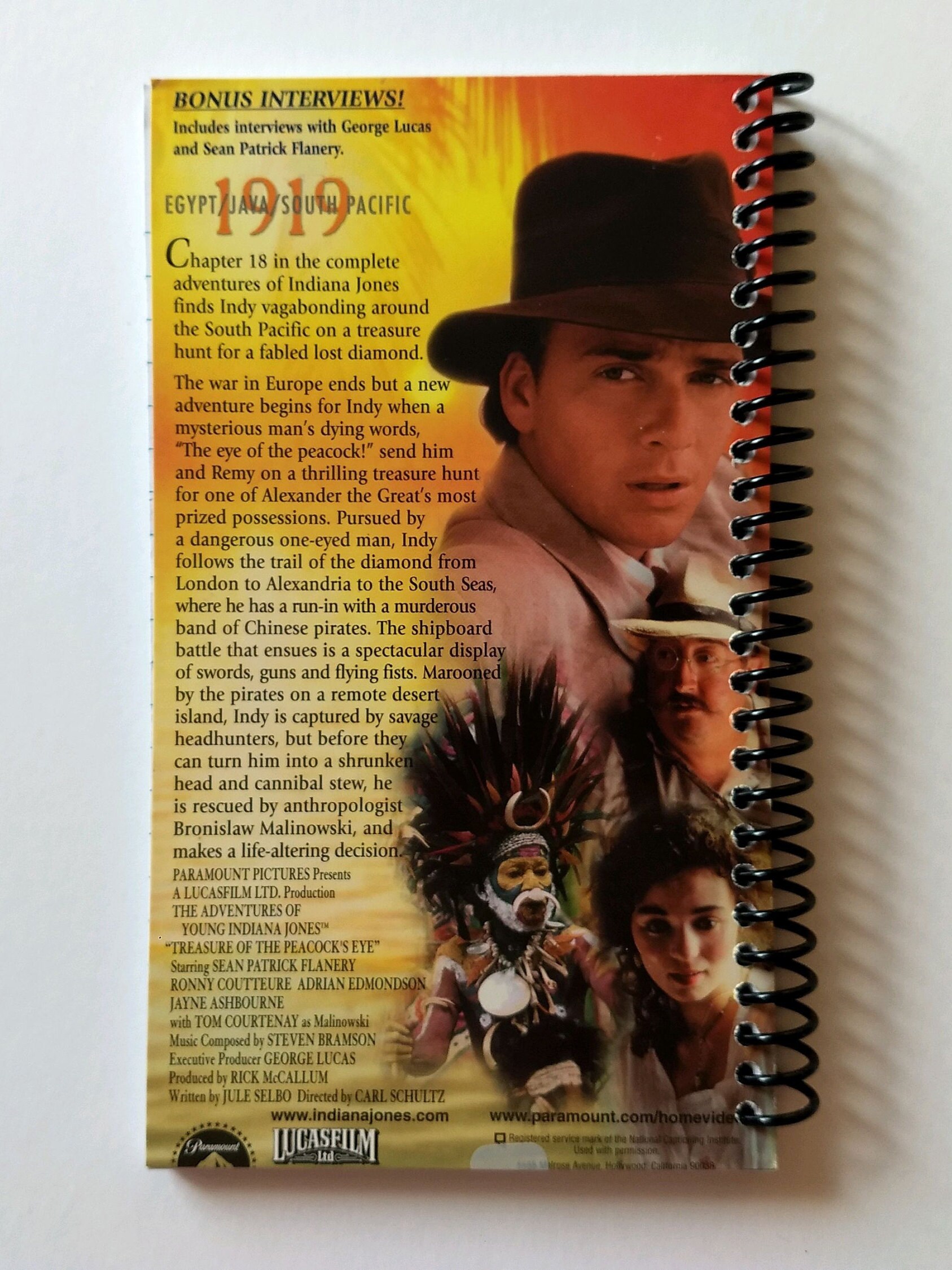 Young Indiana Jones Spiral Notebook Hand Made From Original - Etsy UK