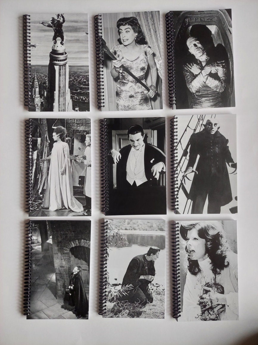 Classic Horror Movie Spiral Notebooks | Etsy